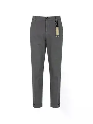 MANUEL RITZ Carabiner-detail Turn-up Trousers - Grey