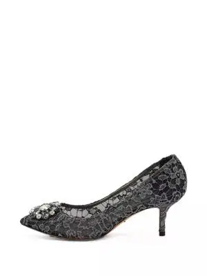 Dolce & Gabbana Taormina Crystal-embellished Pumps - Grey