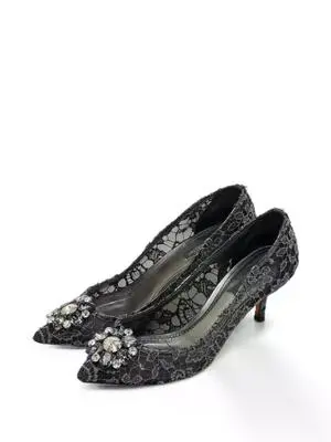 Dolce & Gabbana Taormina Crystal-embellished Pumps - Grey