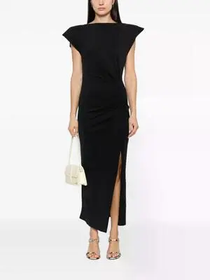 MARANT ETOILE Ruched Side-slit Maxi Dress