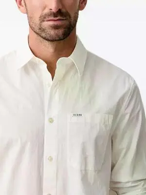 Guess Logo-patch Chest-pocket Shirt