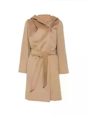 Max Mara Hooded Belted Coat