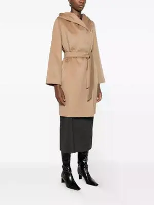Max Mara Hooded Belted Coat