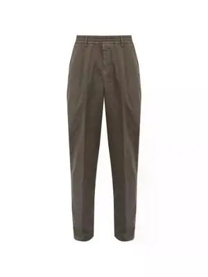 Eleventy Pleated Straight-leg Trousers