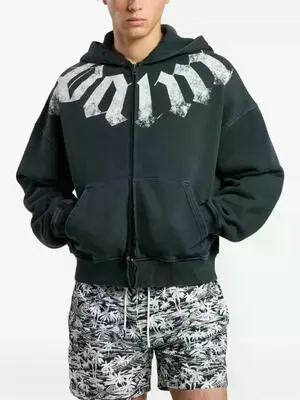 Palm Angels Logo-print Zip-up Hoodie