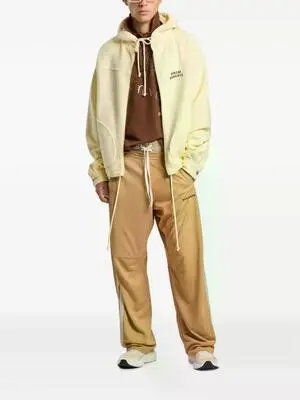 Palm Angels Logo-print Side-stripe Track Pants - Neutrals