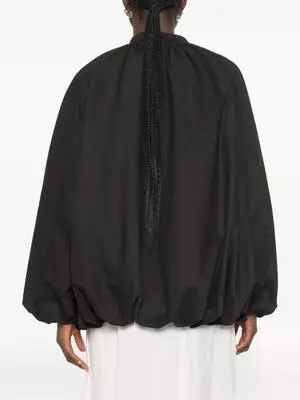 Imperial Ruched Zip-up Bomber Jacket