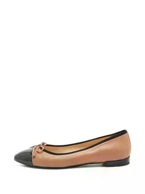 PRADA Two-tone Bow-detail Ballet Flats