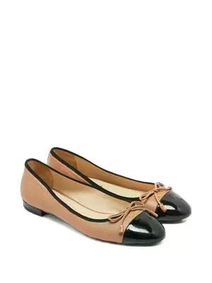 Prada Two-tone Bow-detail Ballet Flats