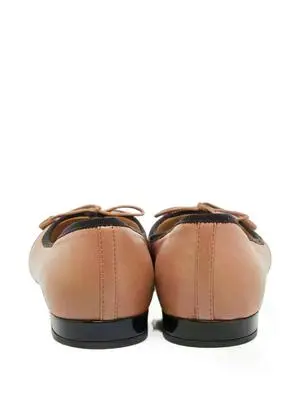 Prada Two-tone Bow-detail Ballet Flats