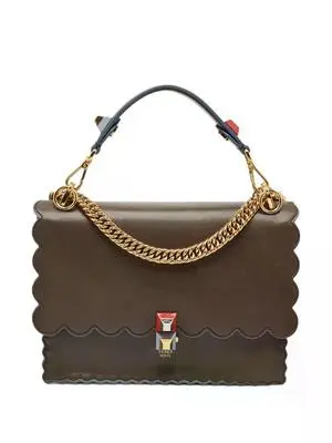 Fendi 2017 Medium Kan I Scalloped Shoulder Bag - Brown