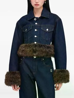 Marc Jacobs Faux-fur Shrunken Trucker