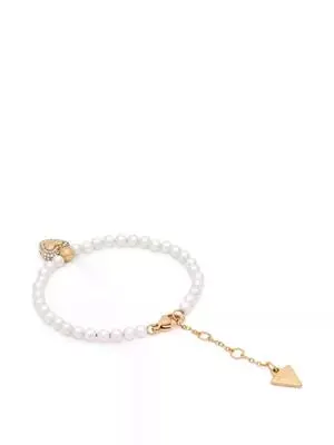 Guess Beloved Heart-charm Beaded Bracelet