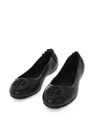 Tory Burch Crystal-embellished Logo-patch Ballet Flats