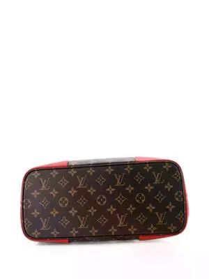 LOUIS VUITTON Flandrin Monogram Canvas And Leather Tote Bag - Red