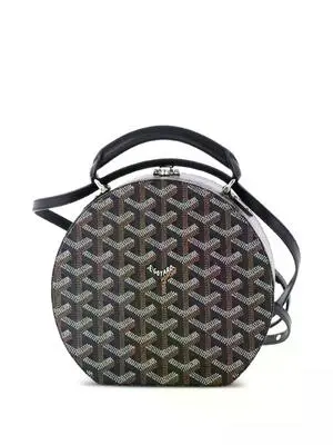 Goyard Alto Hatbox Bag Coated Canvas Satchel - Black