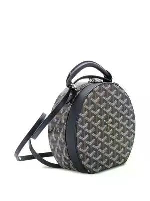 Goyard Alto Hatbox Bag Coated Canvas Satchel - Black