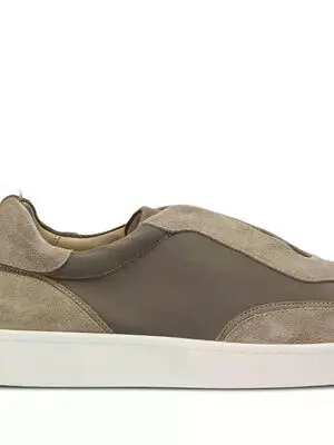 AURELIEN Suede-panelled Slip-on Sneakers