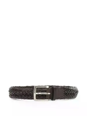Orciani Woven Leather Belt - Brown