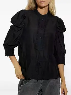 Munthe Ruffled Drawstring-waist Top