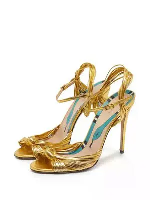 Gucci Allie Ankle-strap Sandals - Gold