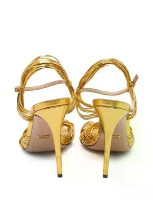 Gucci Allie Ankle-strap Sandals - Gold