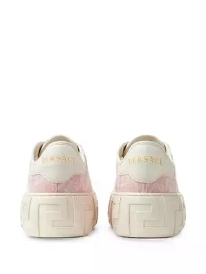 Versace Greca Jacquard Canvas Platform Sneakers