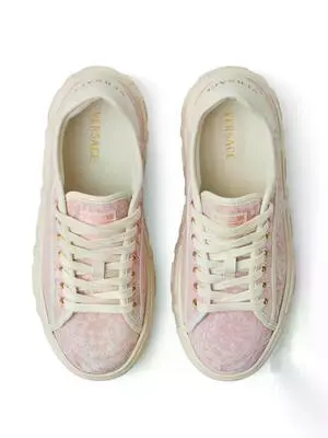 Versace Greca Jacquard Canvas Platform Sneakers