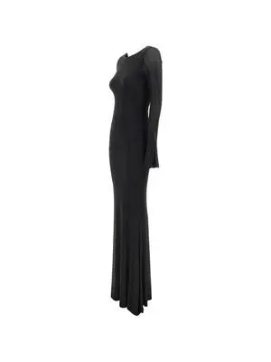 TWENTY FOURHAITCH Algedi Rhinestone-embellished Maxi Dress - Black