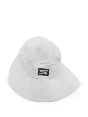 Burberry Logo-detail Cotton Baseball Cap - Grey
