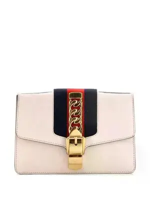 Gucci Sylvie Belt Bag Leather Shoulder Bag - White