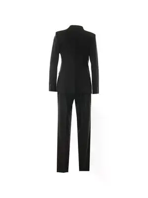 Tagliatore Double-breasted Peaked-lapel Suit - Black