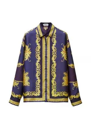 Versace Printed Silk Twill Shirt