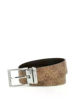 Guess Monogram Reversible Belt - Brown