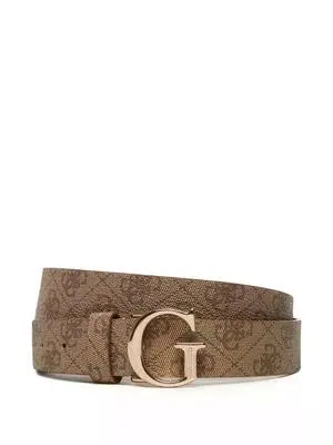 Guess Logo-print Belt - Brown