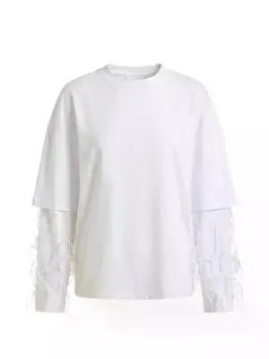 DARKPARK Troy Feather-trim Layered-sleeve Sweatshirt