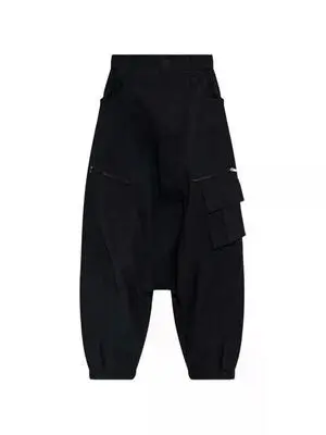 Issey Miyake Low-crotch Cropped Cargo Trousers