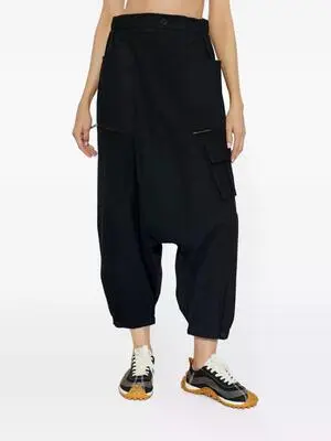 Issey Miyake Low-crotch Cropped Cargo Trousers