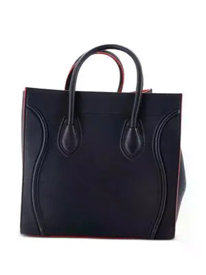 Celine Grainy Leather Mini Tote Bag - Blue