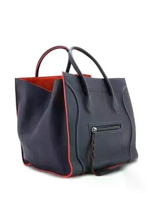 Celine Grainy Leather Mini Tote Bag - Blue