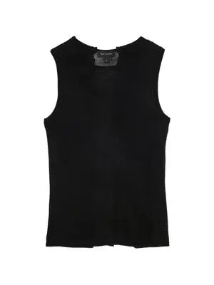 Marc Jacobs Sheer-panelled Knit Tank Top - Black