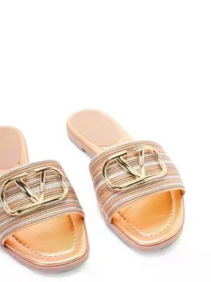 Valentino Garavani Vlogo Signature Striped Sandals