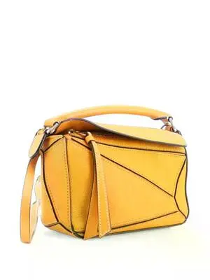 Loewe Puzzle Bag Leather Mini Crossbody Bag - Yellow