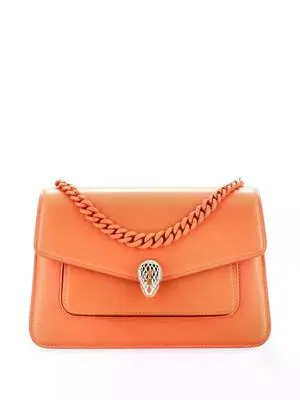 BVLGARI Serpenti Forever Maxi Chain Leather Small Crossbody Bag