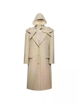 Magda Butrym Hooded Scarf-detail Coat