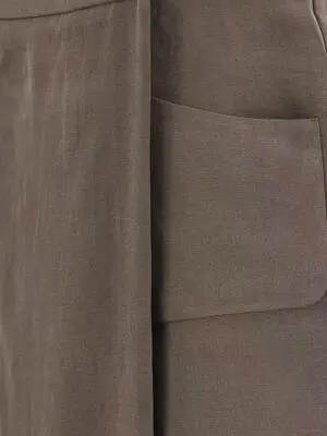 Giorgio Armani Wrap Patch-pocket Maxi Skirt - Brown