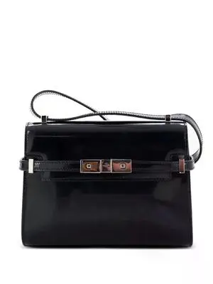 Saint Laurent Leather Manhattan Mini Crossbody Bag - Black