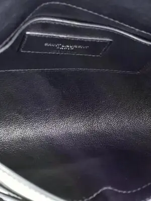 Saint Laurent Leather Manhattan Mini Crossbody Bag - Black