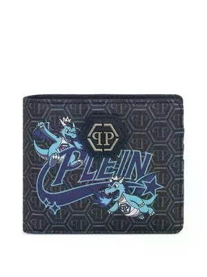 Philipp Plein Dragon-monogram Wallet - Black