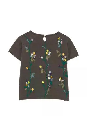 Moschino 2000s Floral-embroidered T-shirt
